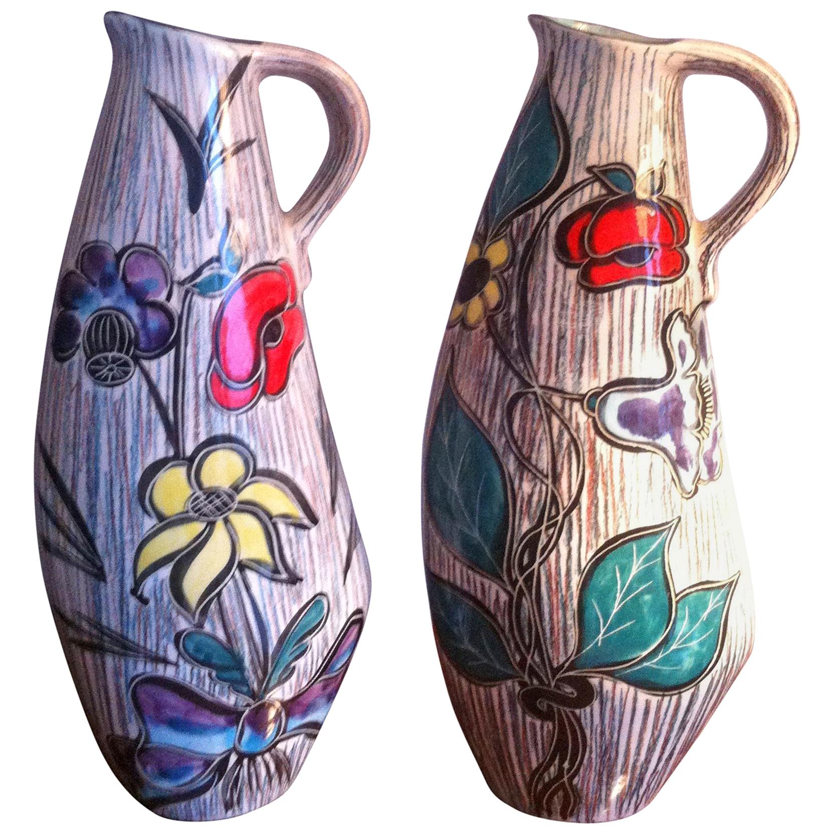 Signed Ceramic Water Pitcher Ady Mid-Century Modern, Italy at 1stDibs