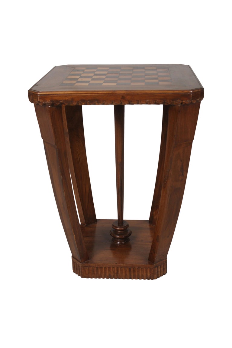 Mid-Century Modern Teak and Rosewood Chess or Checkerboard Table, Pair ...