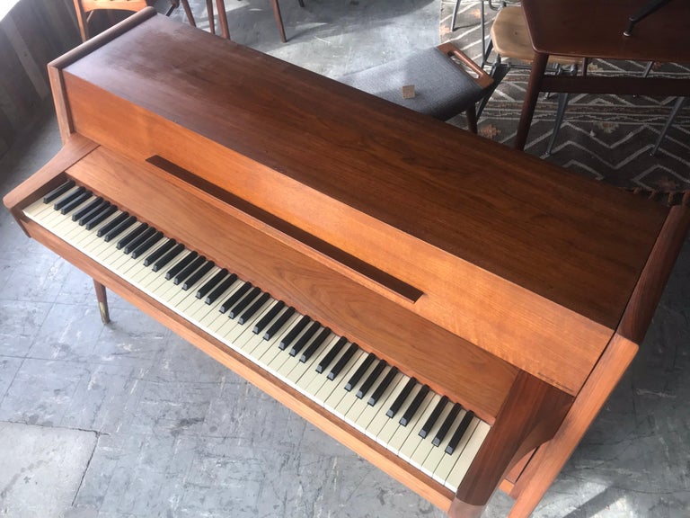 Mid-Century Modern Teak Baldwin Acrosonic Piano and Matching Bench at ...