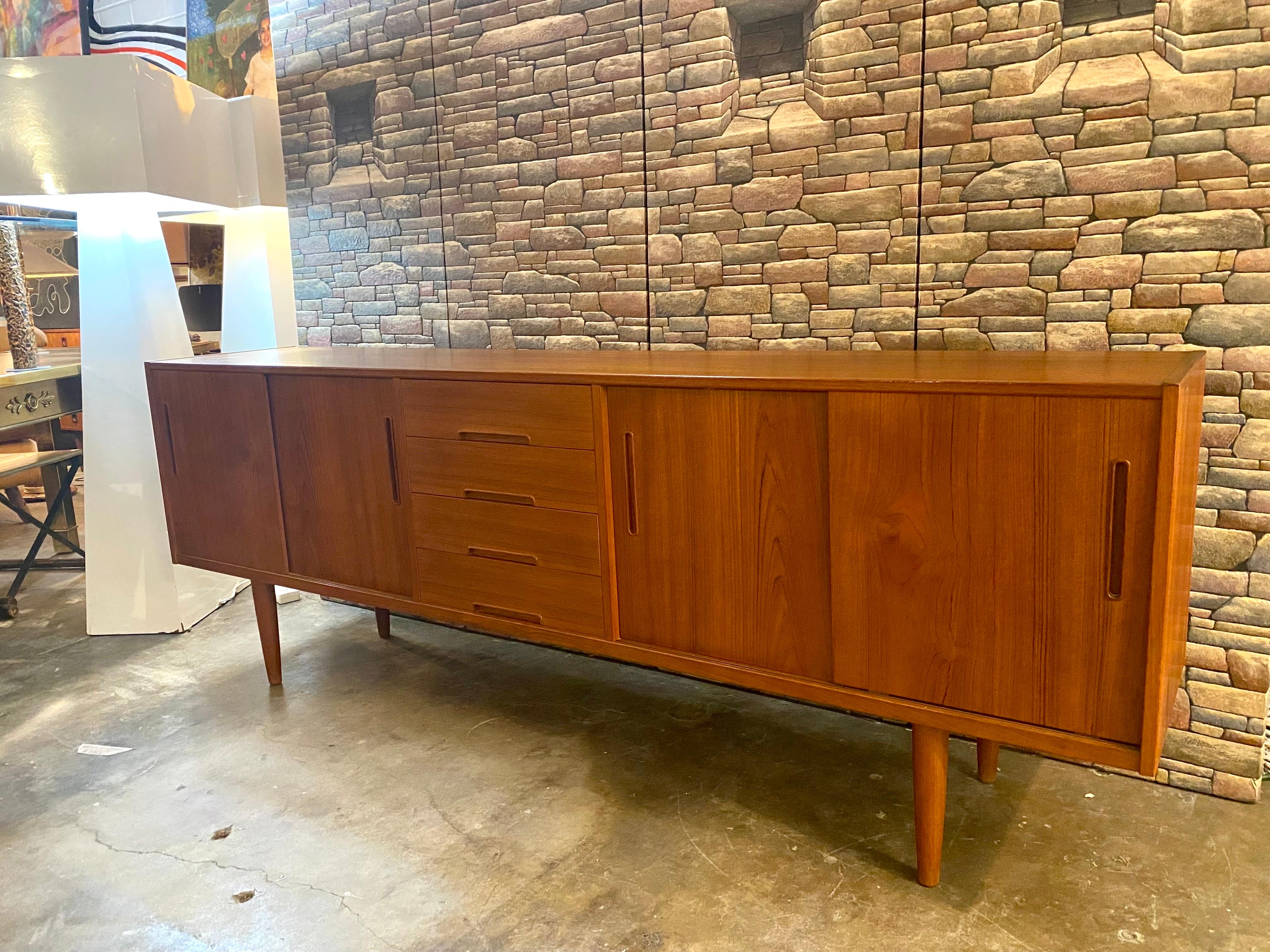 Mid-Century Modern Teak Credenza by Nils Jonsson, Sweden, 1960s at 1stDibs
