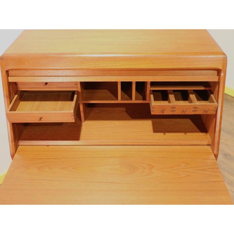 Mid Century Modern Teak Danish Bureau Secretaire by Dyrlund Work Desk ...
