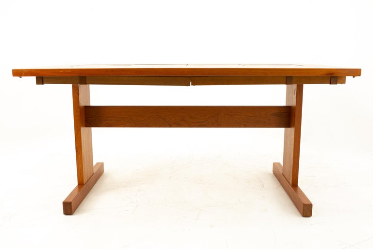 Mid-Century Modern Teak Dining Table with Tile Inlay For Sale at ...
