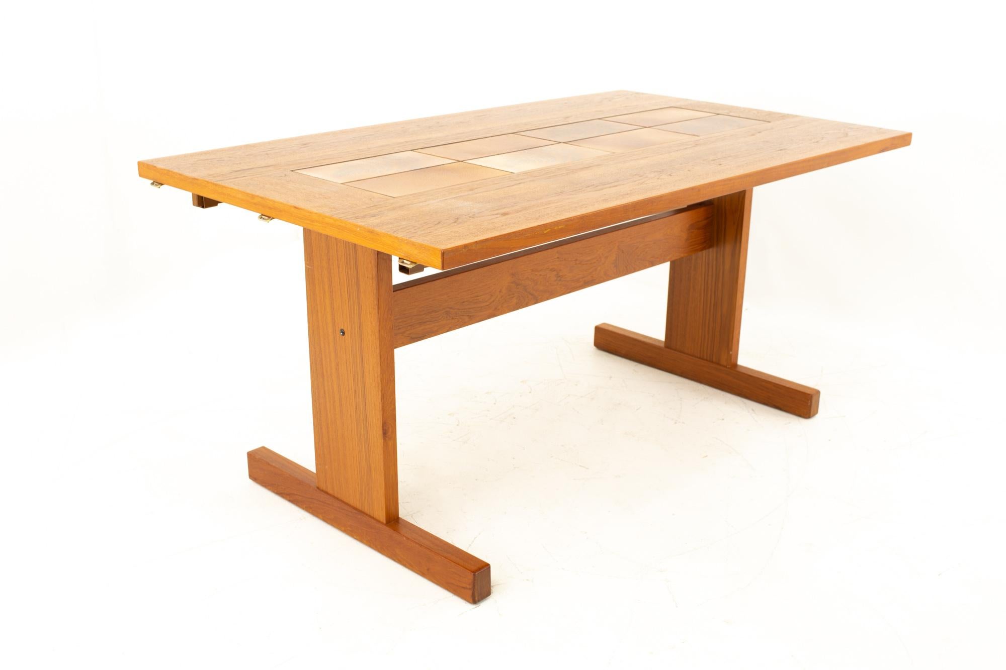 Mid-Century Modern Teak Dining Table with Tile Inlay For Sale at ...