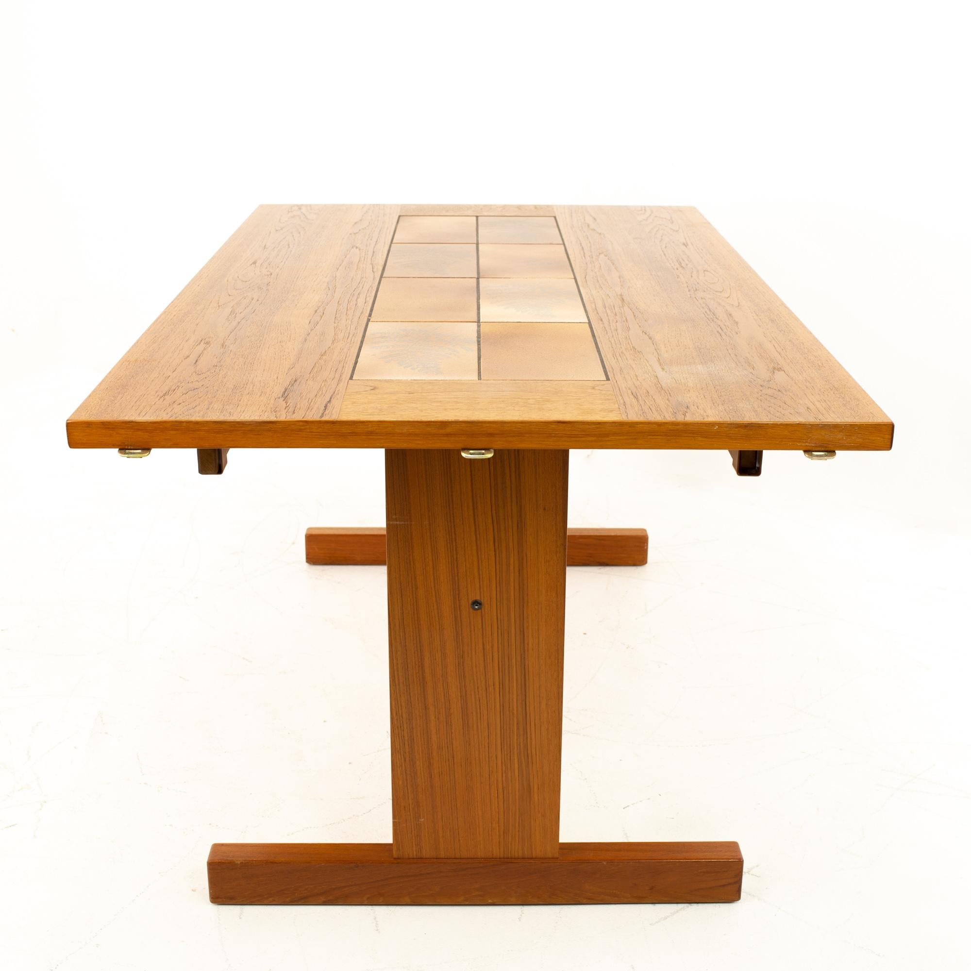 Mid-Century Modern Teak Dining Table with Tile Inlay For Sale at ...