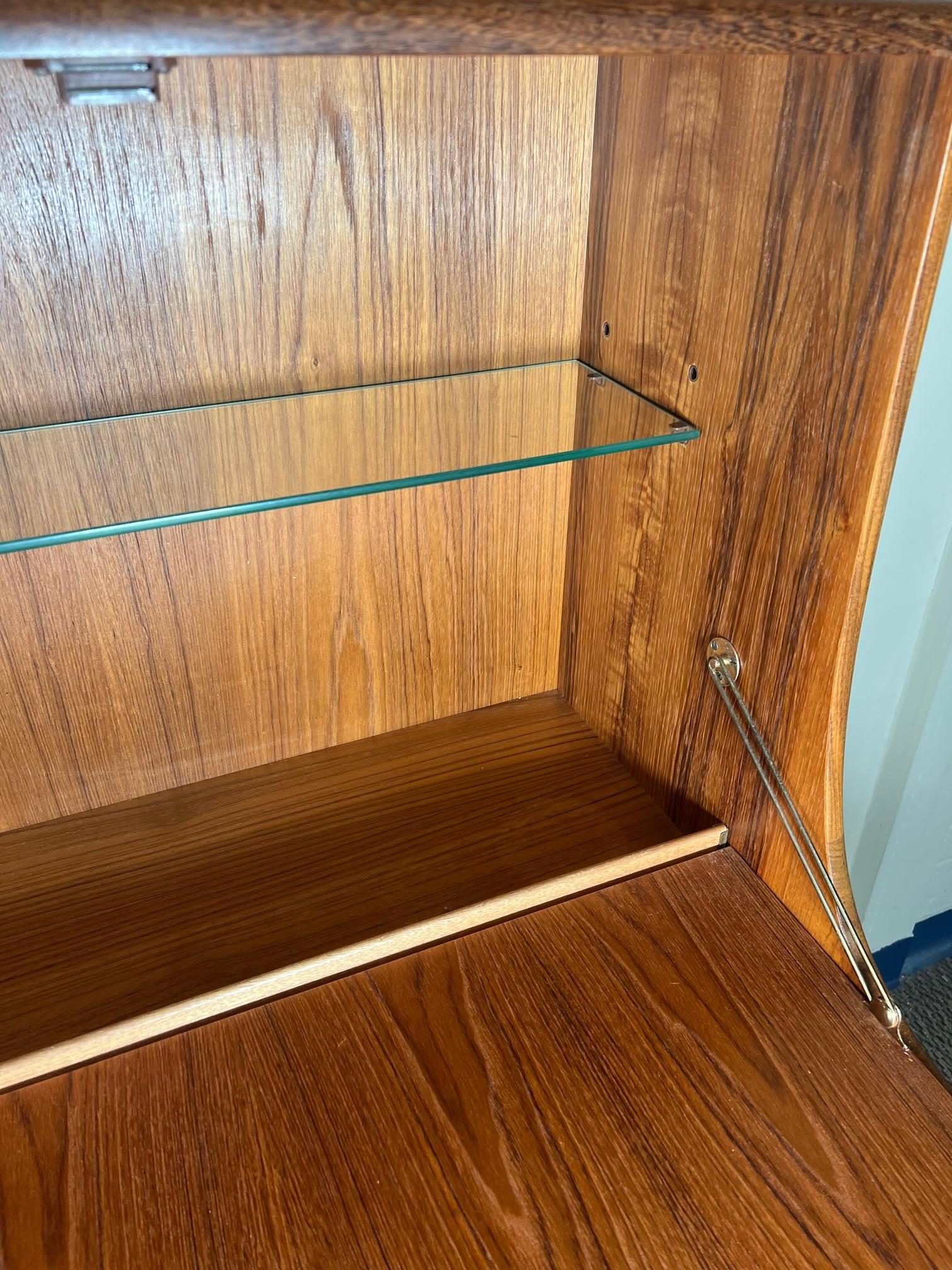 Mid-Century Modern Teak Highboard Credenza by G Plan with Secretary or ...