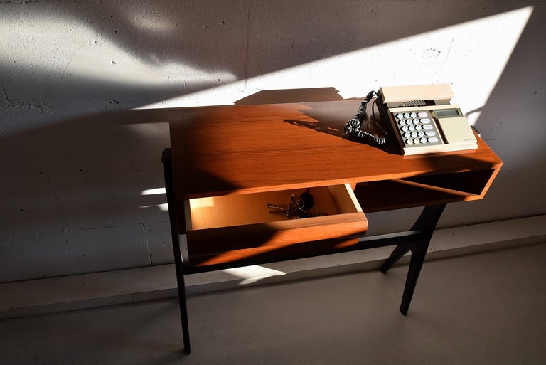 Mid-Century Modern Teak Italian Console at 1stDibs