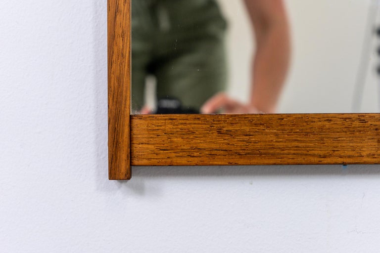 Mid-Century Modern Teak Mirror For Sale at 1stDibs
