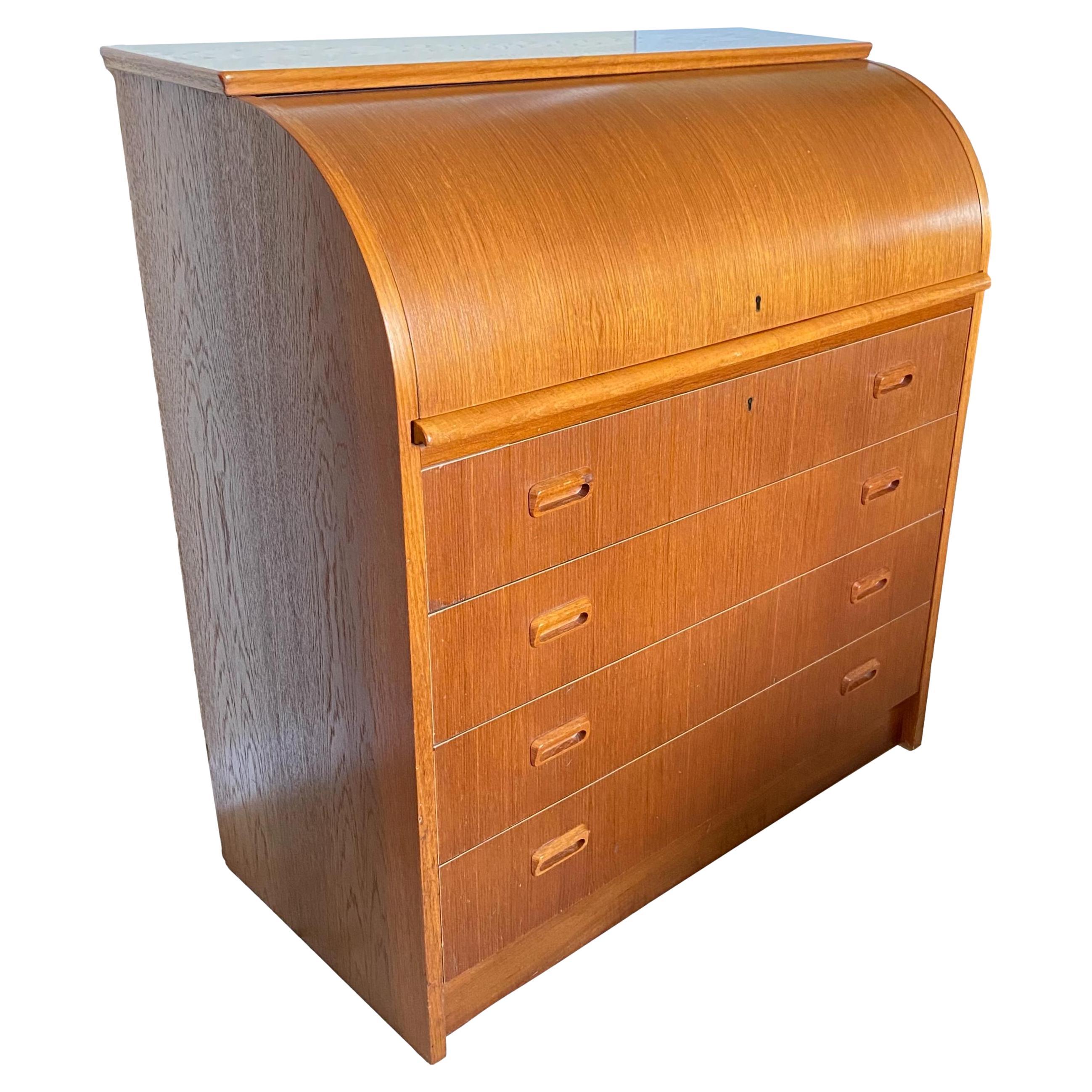 Danish HJN Mobler Teak Bureau Desk at 1stDibs