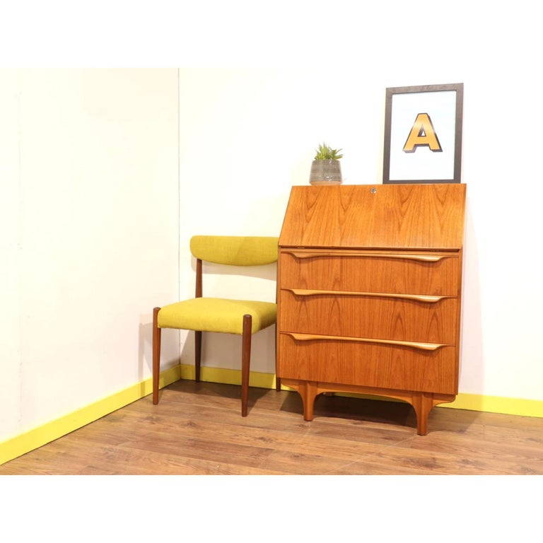 Mid-Century Modern Teak Secretaire Bureau Hutch Desk by Sutcliffe ...