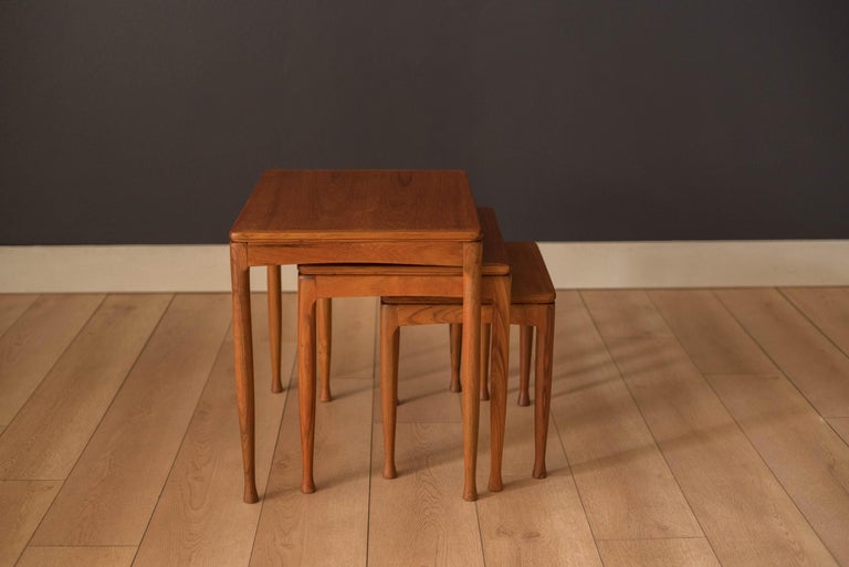 Mid-Century Modern Teak Set of Nesting Tables at 1stDibs