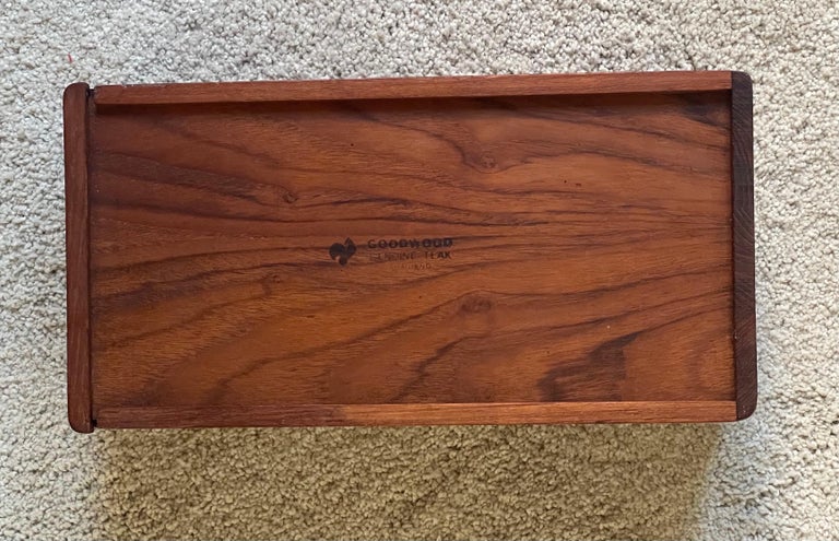 Mid-Century Modern Teak Tissue Box Cover For Sale at 1stDibs