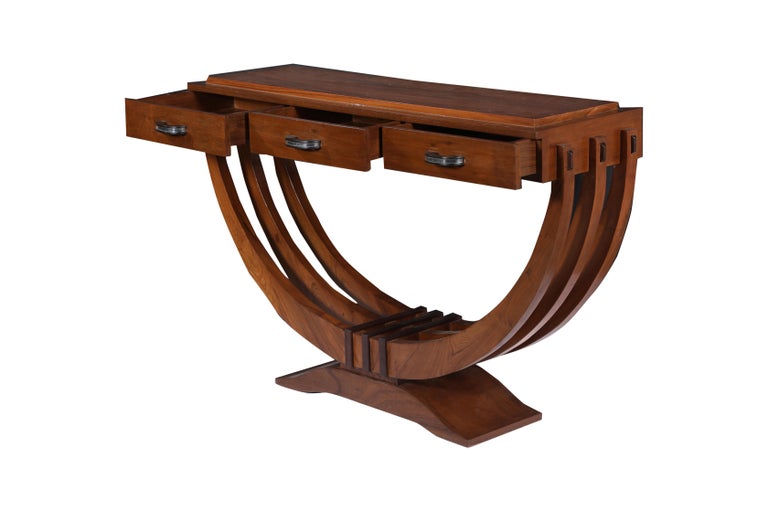 Mid Century Modern Teak U-Shaped Console or Sofa Table at 1stDibs | u ...