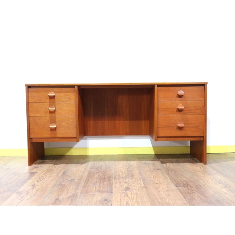 Mid-Century Modern Teak Vanity Desk by Stag Danish Style Vintage For ...