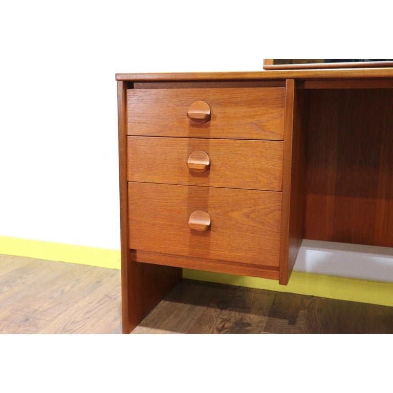 Mid-Century Modern Teak Vanity Desk by Stag Danish Style Vintage For ...
