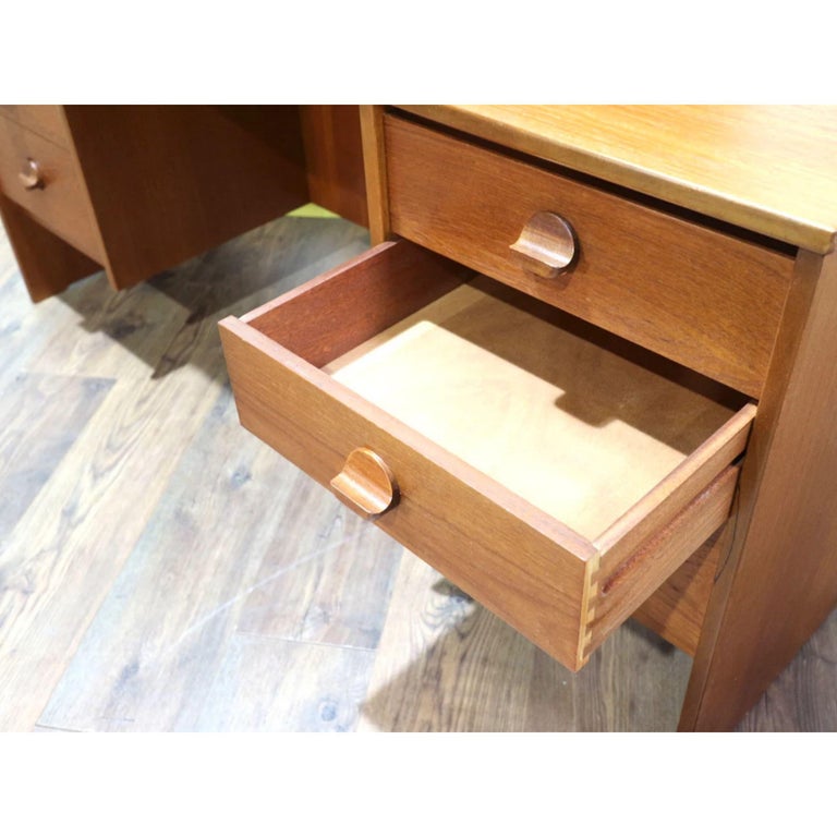 Mid-Century Modern Teak Vanity Desk by Stag Danish Style Vintage For ...
