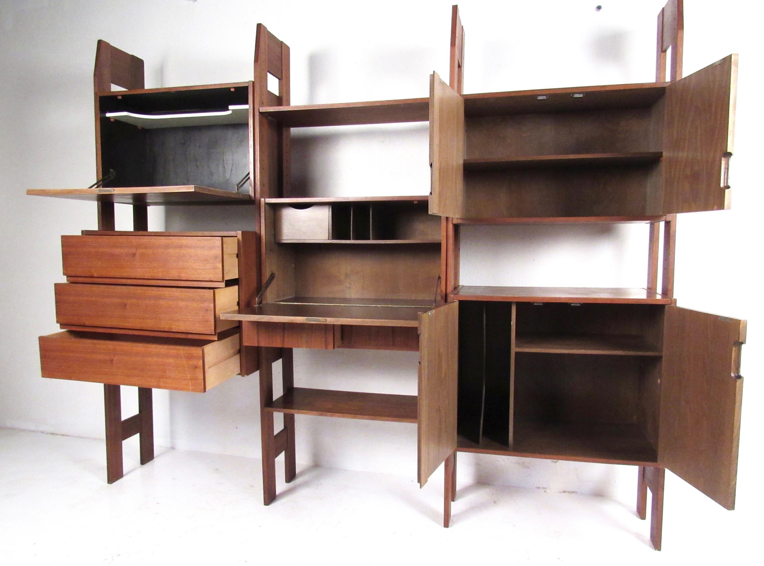 Mid-Century Modern Teak Wall Unit or Bookshelf For Sale at 1stDibs ...