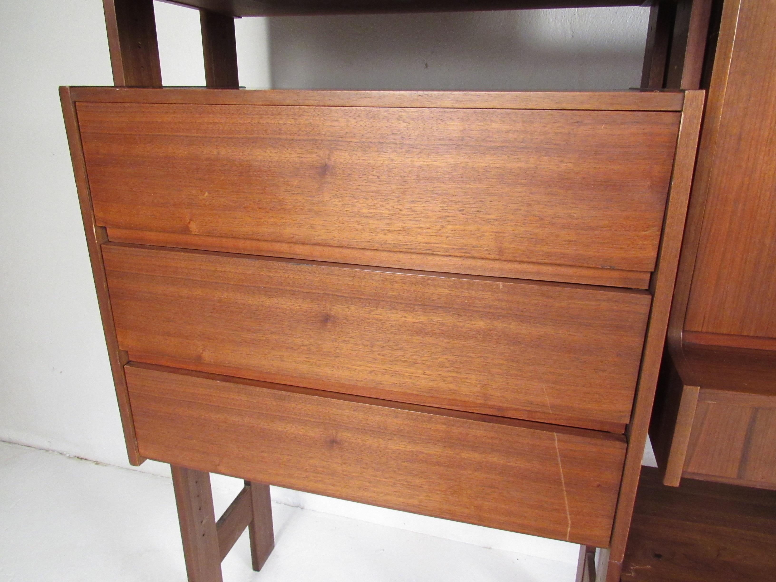 Mid-Century Modern Teak Wall Unit or Bookshelf For Sale at 1stDibs ...