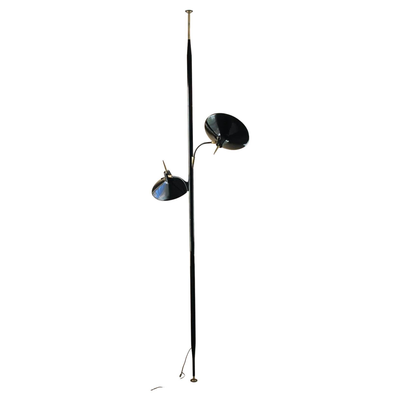 Mid Century Modern Tri-Color Tension Pole Lamp. Atomic 1950s Floor ...