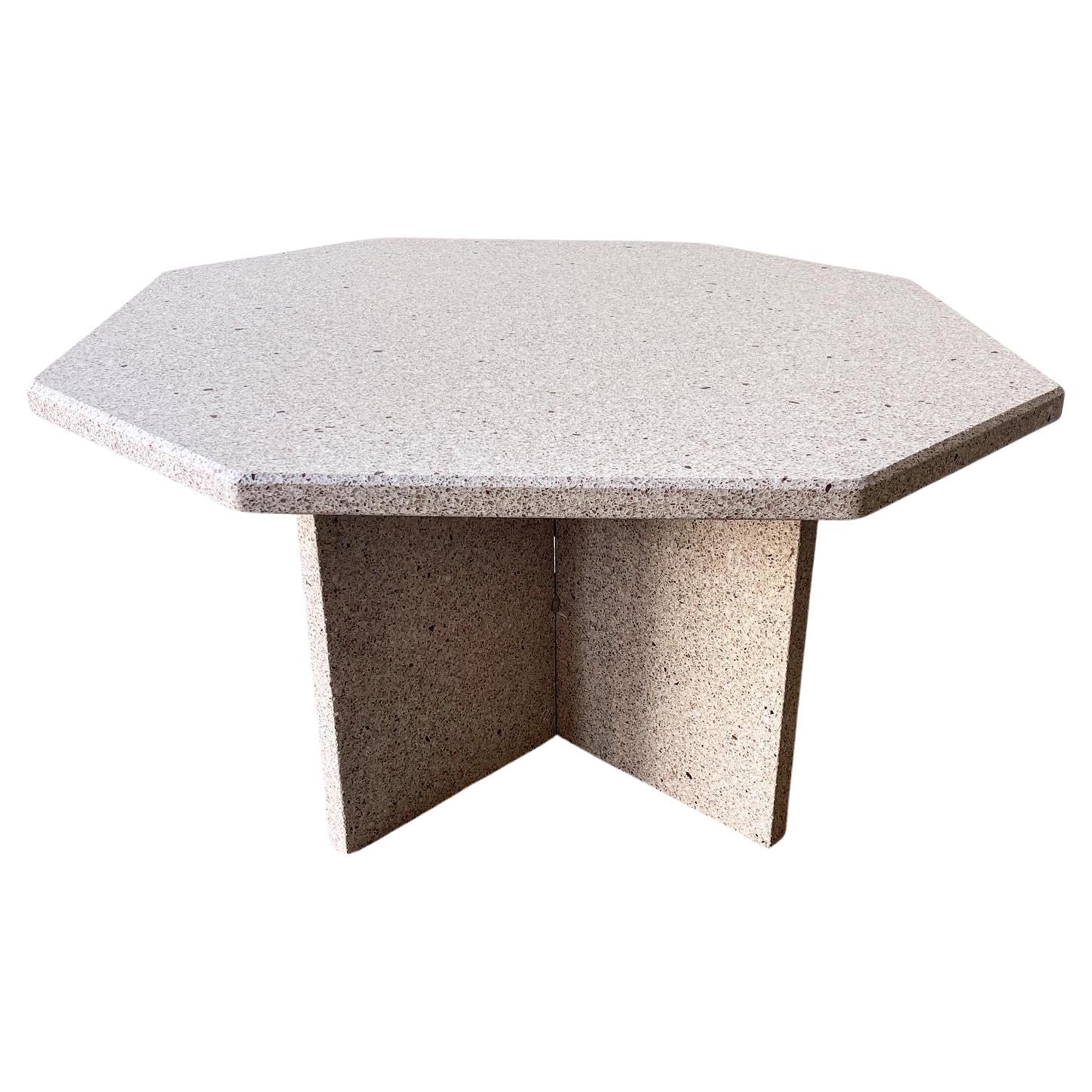 Vintage Modern Terrazzo Top Coffee Table For Sale at 1stDibs