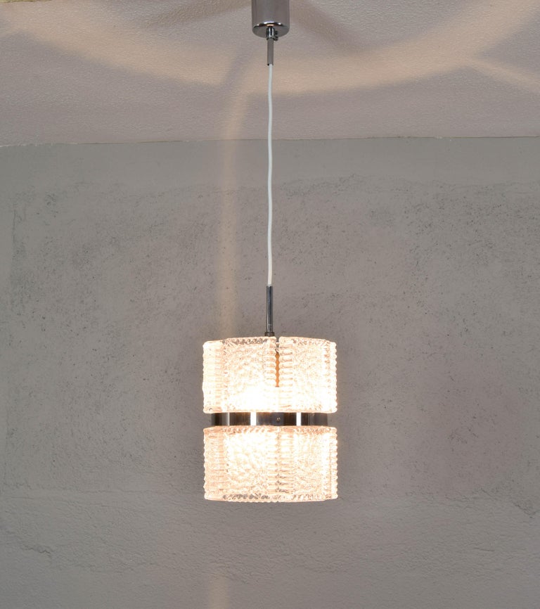 Mid Century Modern Textured Crystal Kaiser Chandelier, Germany 1960 For ...