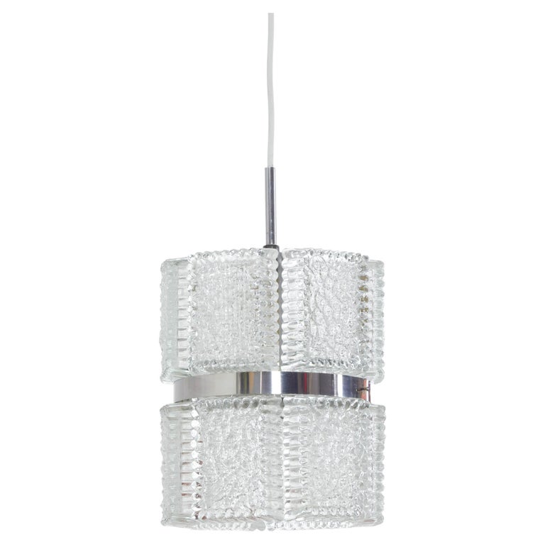 Mid Century Modern Textured Crystal Kaiser Chandelier, Germany 1960 For ...