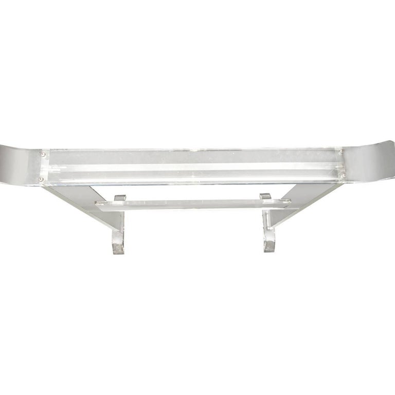 Mid-Century Modern Thick Lucite Towel Rack at 1stDibs