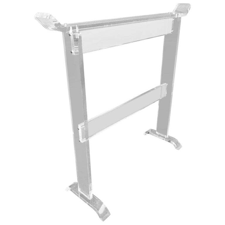 Mid-Century Modern Thick Lucite Towel Rack at 1stDibs