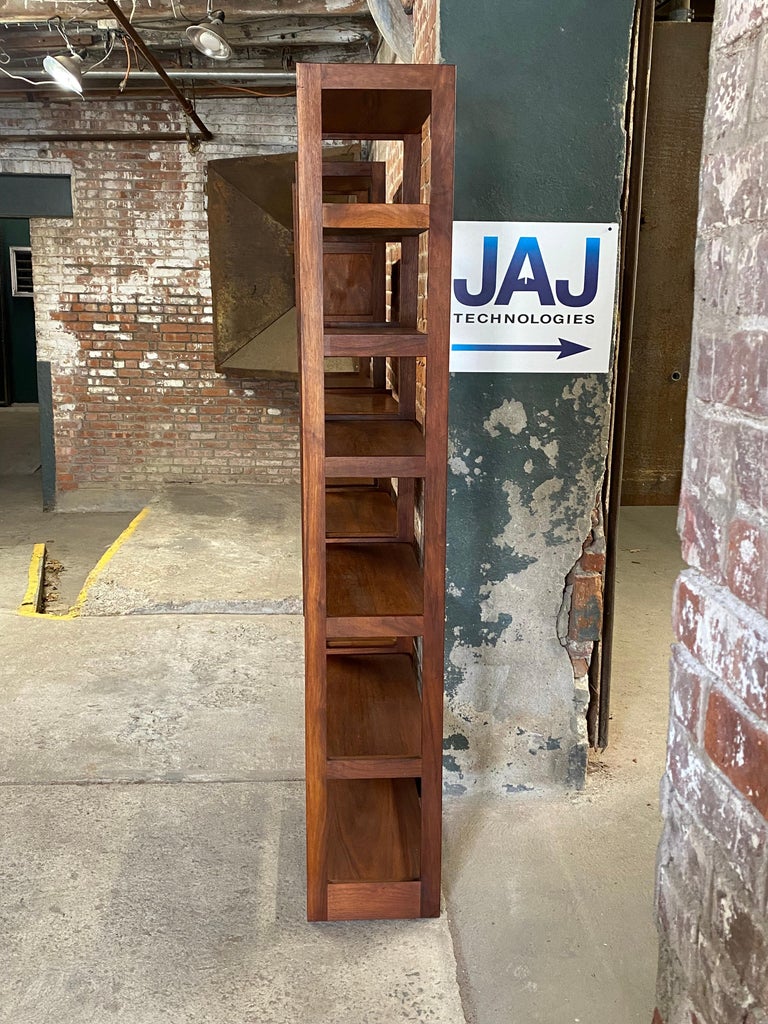 Mid-Century Modern Three Piece Walnut Free Standing Shelving Unit at ...