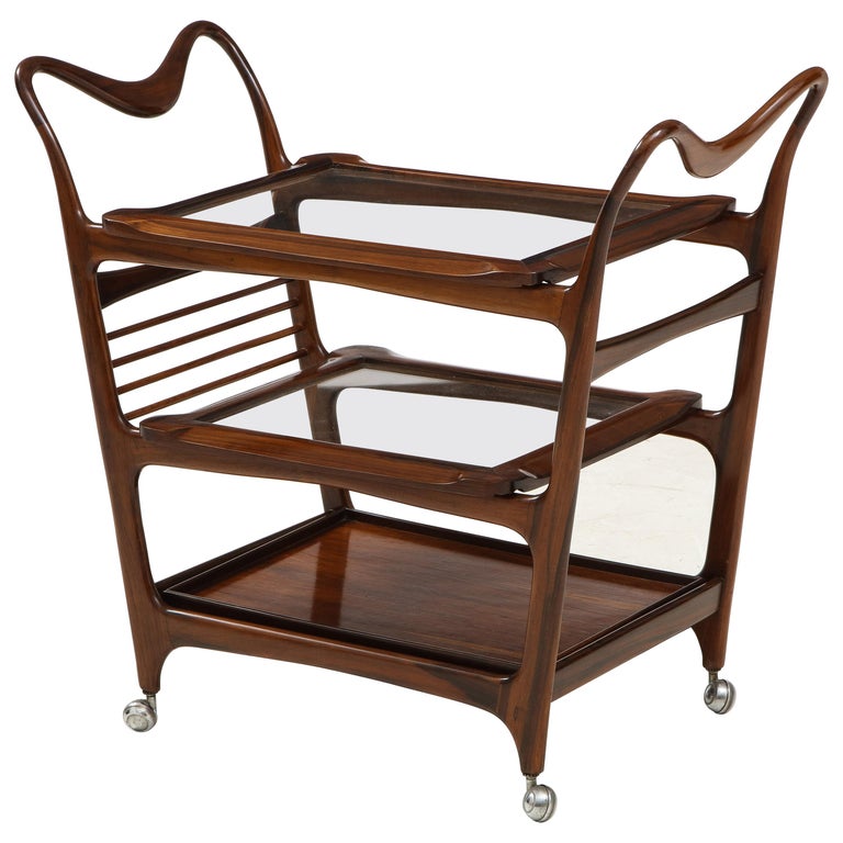 Mid-Century Modern Three-Tier Tea Cart by Teperman Manufacture, Brazil ...