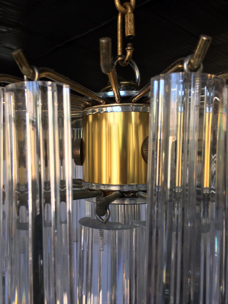 Mid-Century Modern Tiered Lucite Waterfall Chandelier Light Fixture ...