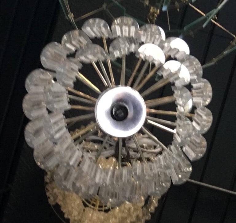 Mid-Century Modern Tiered Lucite Waterfall Chandelier Light Fixture ...