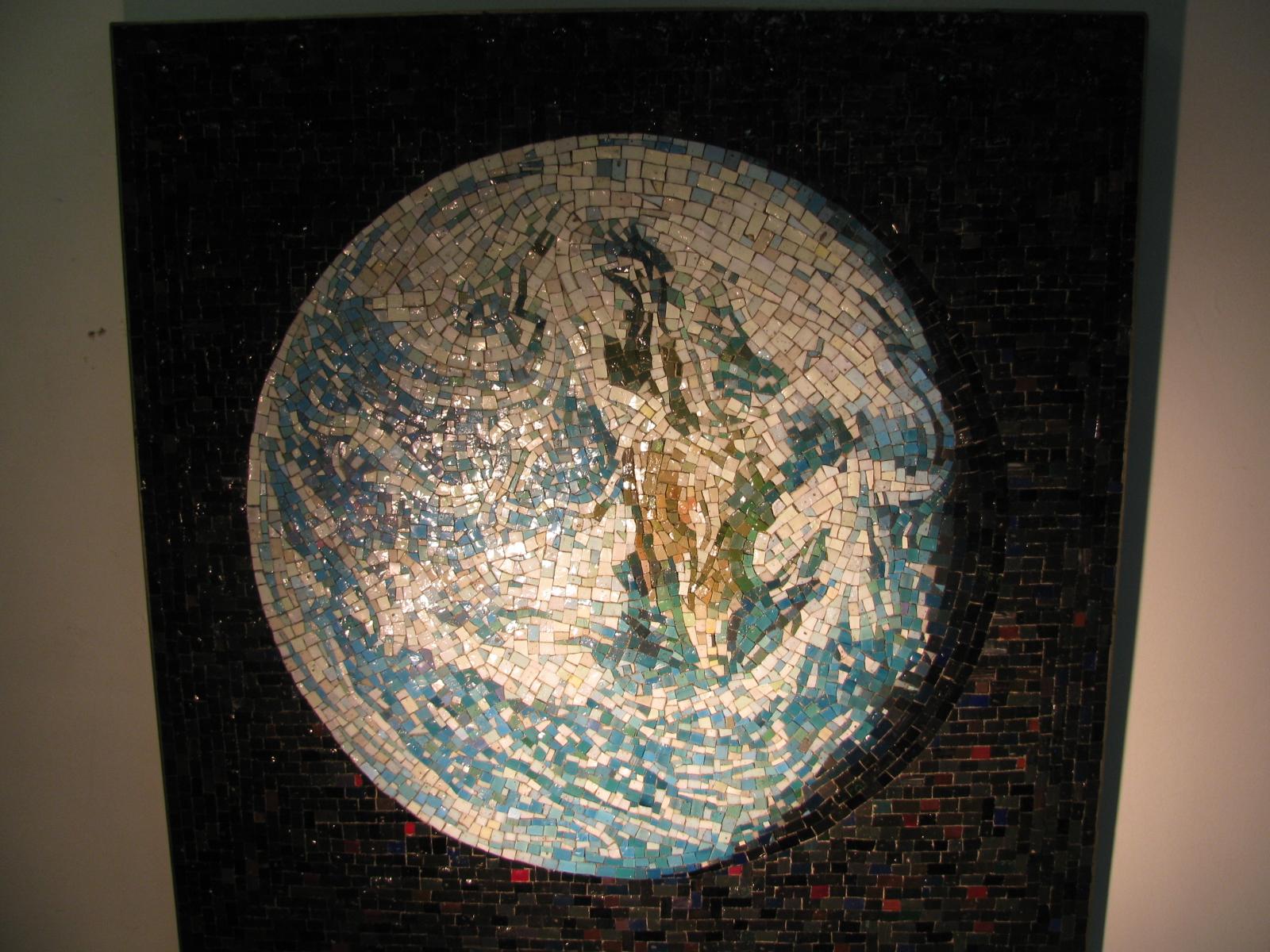 Mid-Century Modern Tile Mosaic View of Earth From Space at 1stDibs ...