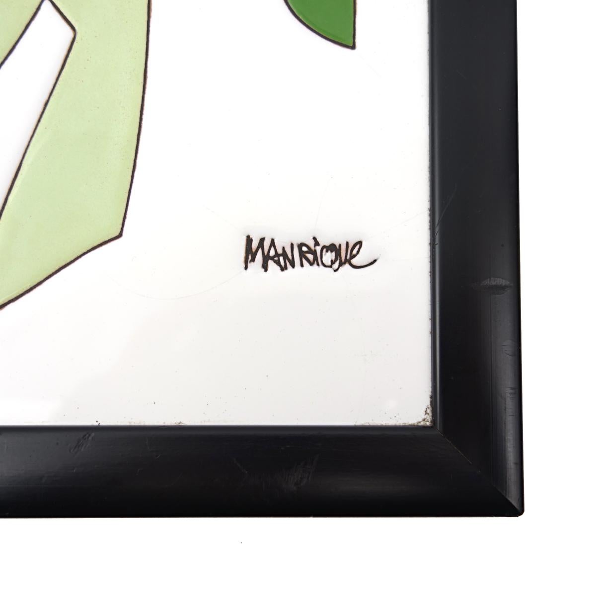 Mid-Century Modern Tile Panel of Colorful Fish by Spanish Artist César ...