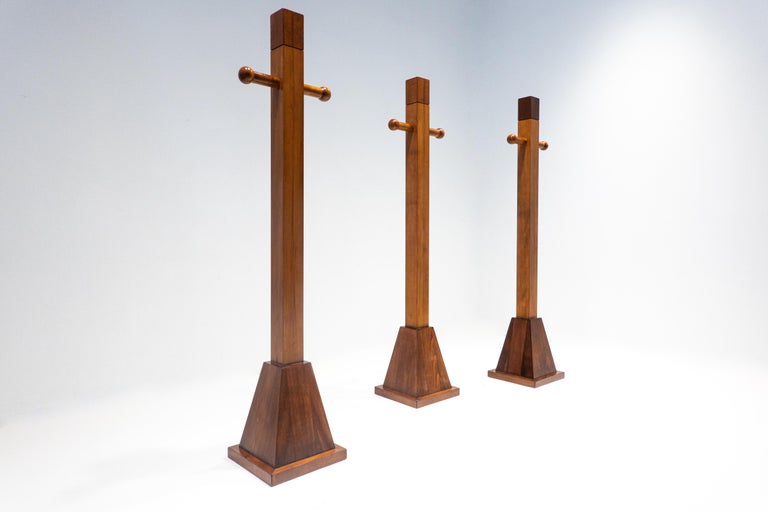 Mid-Century Modern TOTEM Wooden Coat Rack, Italy, 1960s, Price Per ...