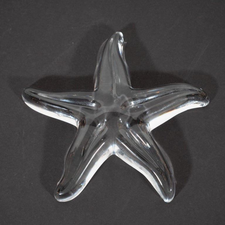 Mid-Century Modern Translucent Crystal Starfish Paperweight by Baccarat ...