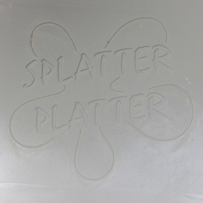 Mid-Century Modern Trays Round White Plastic Splatter Platters by Sabe ...