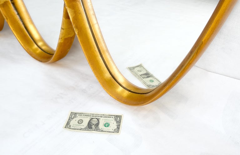 Mid-Century Modern Tripple Overlapping Carved Wood Ovals Gold Gilt Wall ...