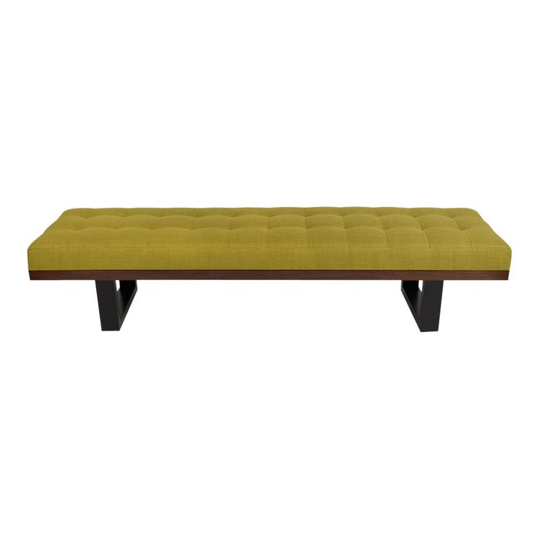 Mid-Century Modern Tufted Bench at 1stDibs