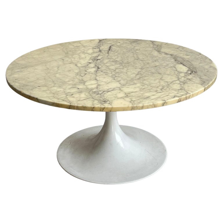 Mid-Century Modern Tulip Base Marble Coffee Table by Honsel, Germany ...