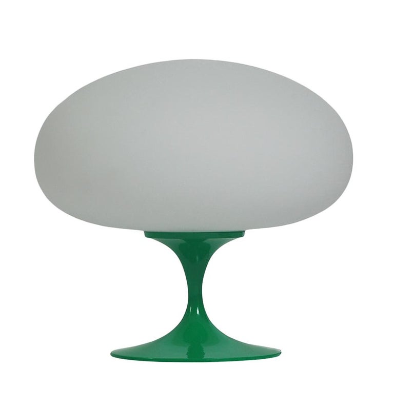 Mid-Century Modern Tulip Table Lamp by DesignLine in Green with White ...