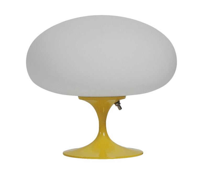 Mid-Century Modern Tulip Table Lamp by Designline in Yellow with White ...