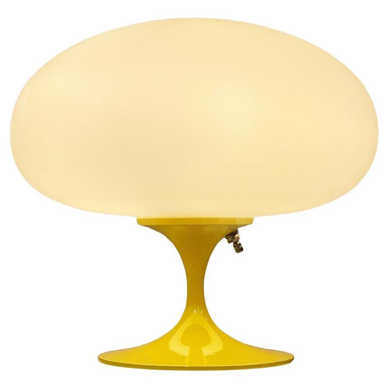 Mid-Century Modern Tulip Table Lamp by Designline in Yellow with White ...