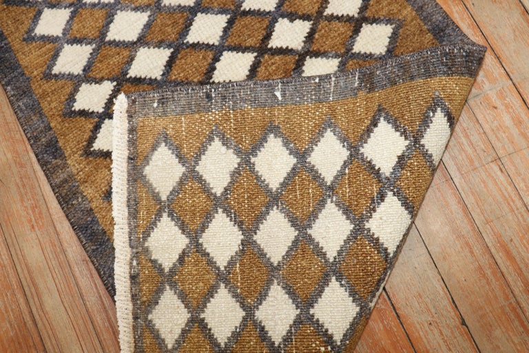 Mid-Century Modern Turkish Mat Rug For Sale at 1stDibs