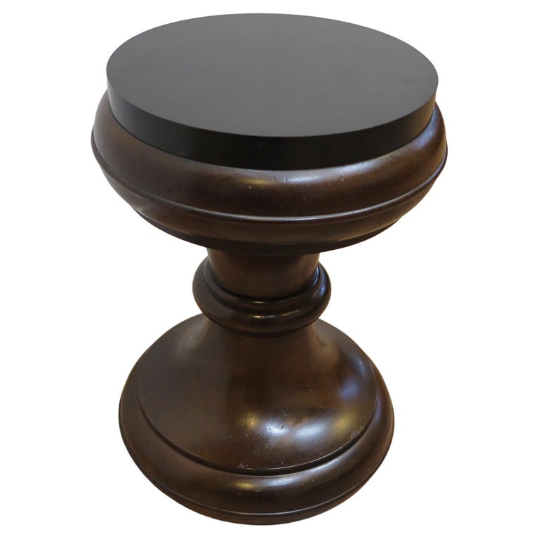 Mid-Century Modern Turned Wood Side Table John Stuart For Sale at 1stDibs