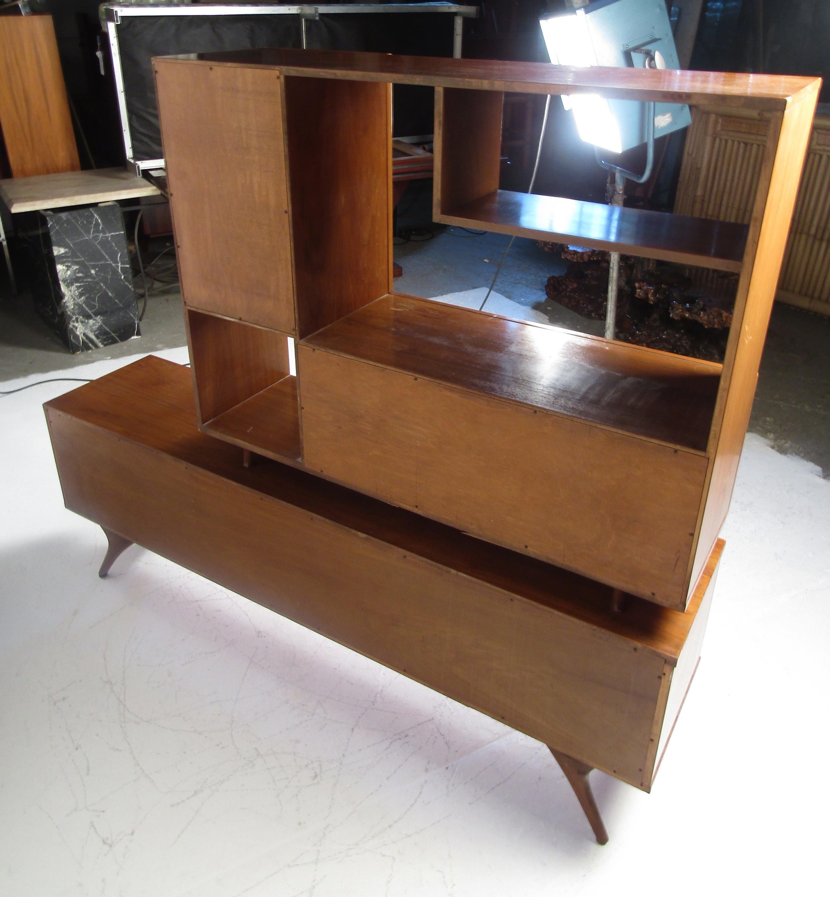 Mid-Century Modern Two-Piece Hutch at 1stDibs | mid century hutch ...