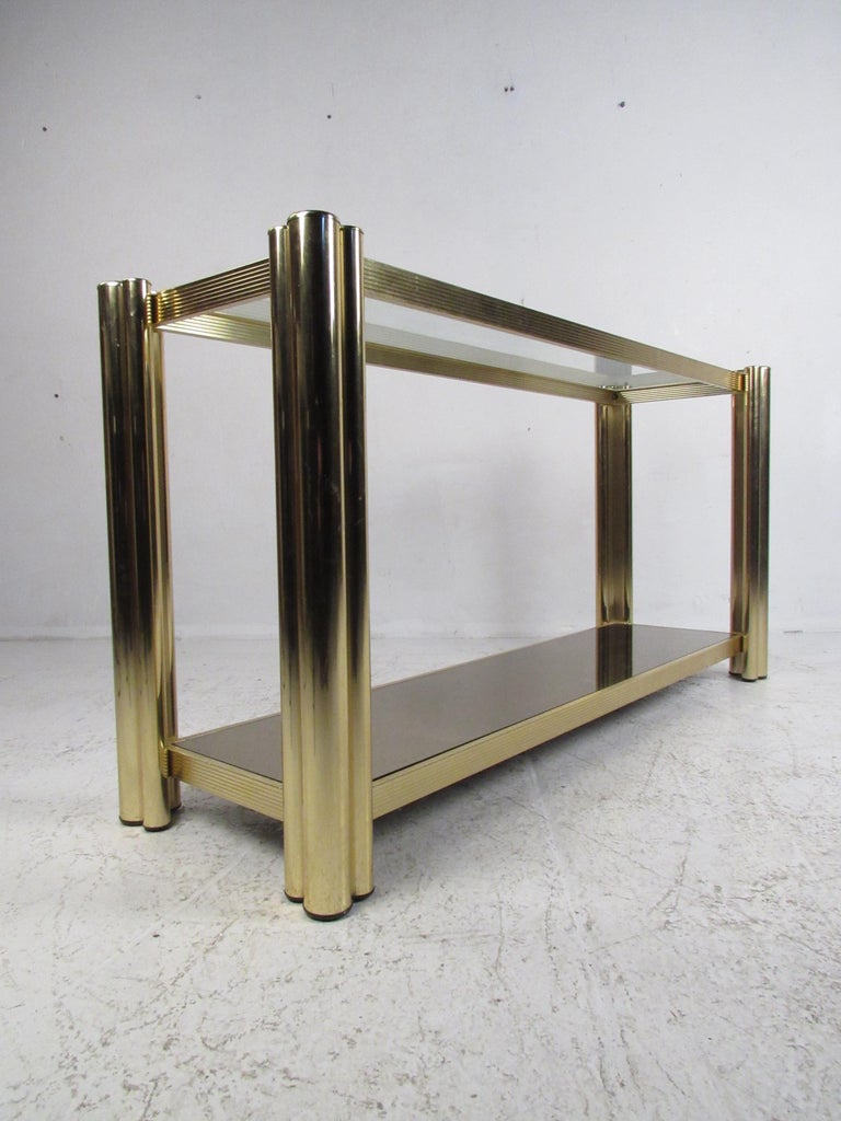 Mid-Century Modern Two-Tier Console Table at 1stDibs