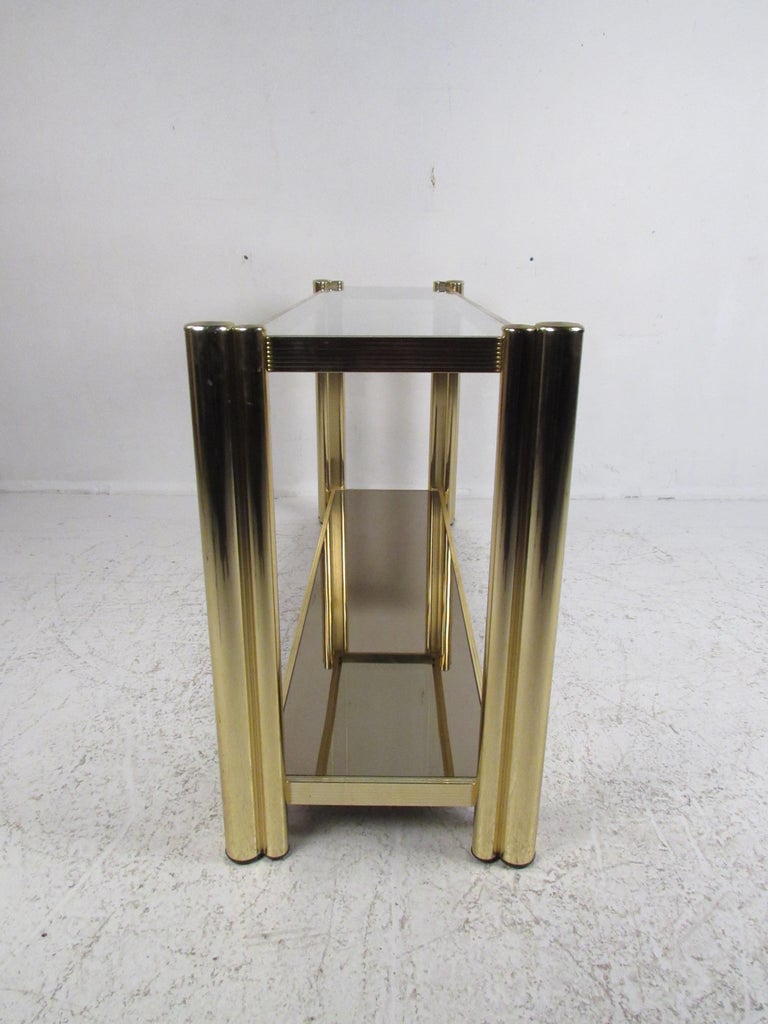 Mid-Century Modern Two-Tier Console Table at 1stDibs