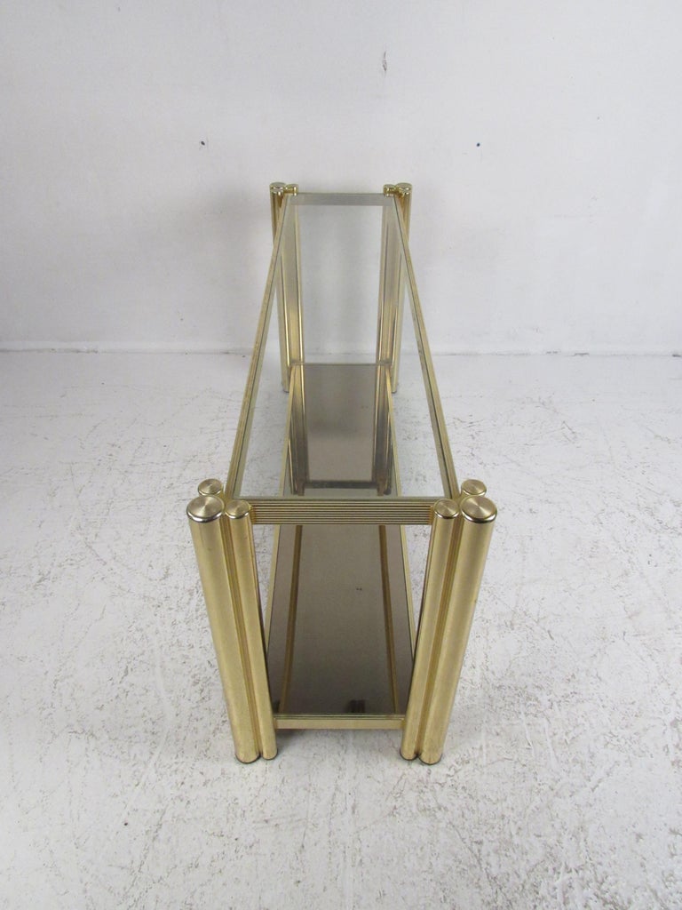 Mid-Century Modern Two-Tier Console Table at 1stDibs