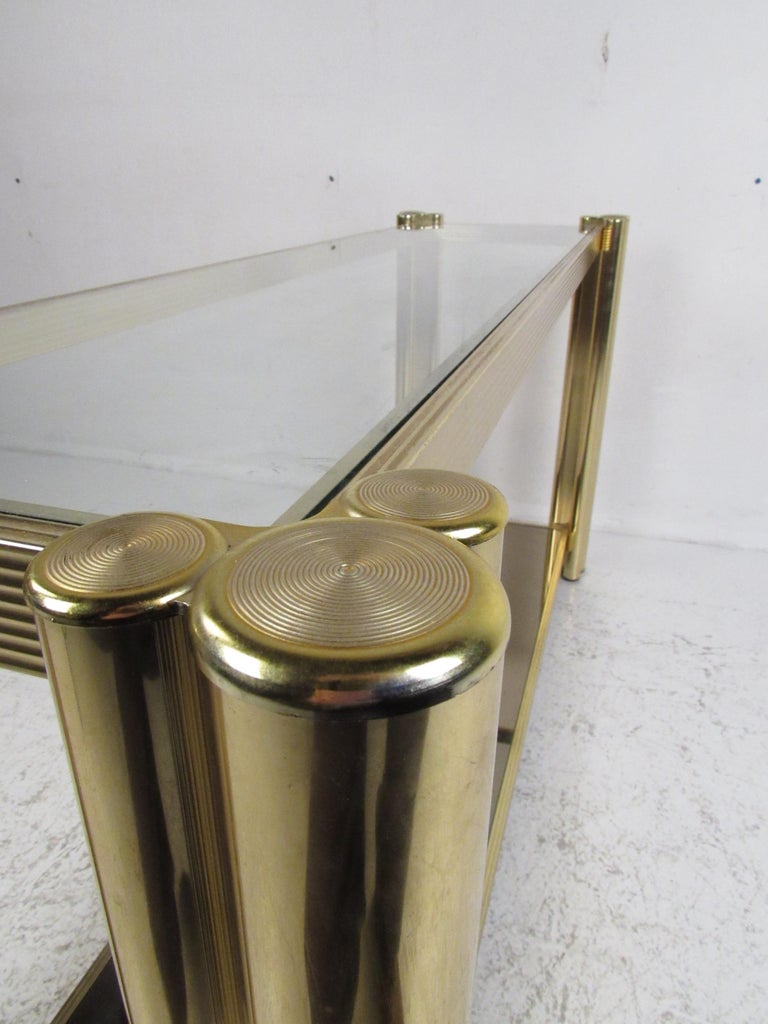 Mid-Century Modern Two-Tier Console Table at 1stDibs