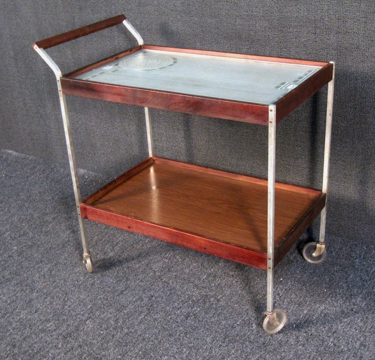 Mid-Century Modern Two-Tier Hot Tray Buffet Cart For Sale at 1stDibs ...